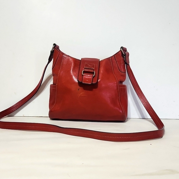 Fossil | Bags | Vintage Fossil Red Leather Crossbody Purse | Poshmark